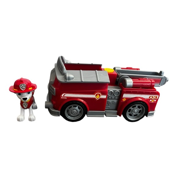 Paw Patrol | Toys | Paw Patrol Vehicle And Figure Marshall Fire Engine ...